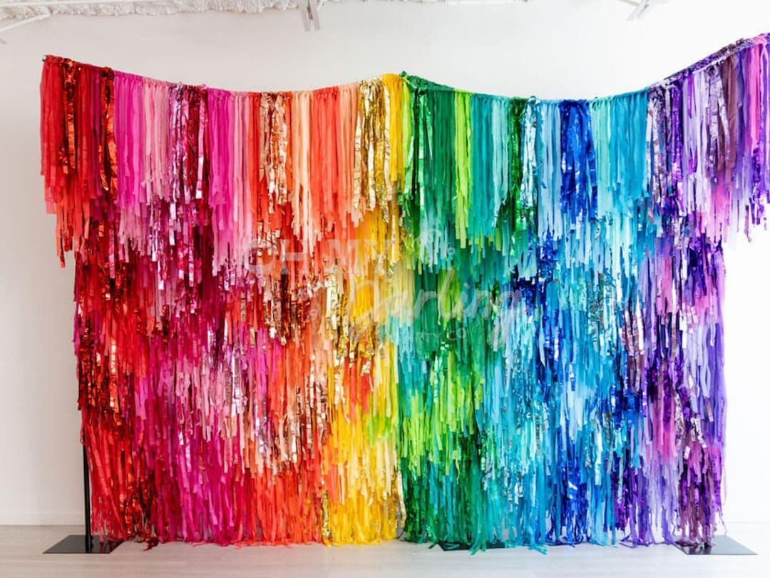 Rainbow Streamer Kit, Birthday Party Decorations, Bright Rainbow Decor ...