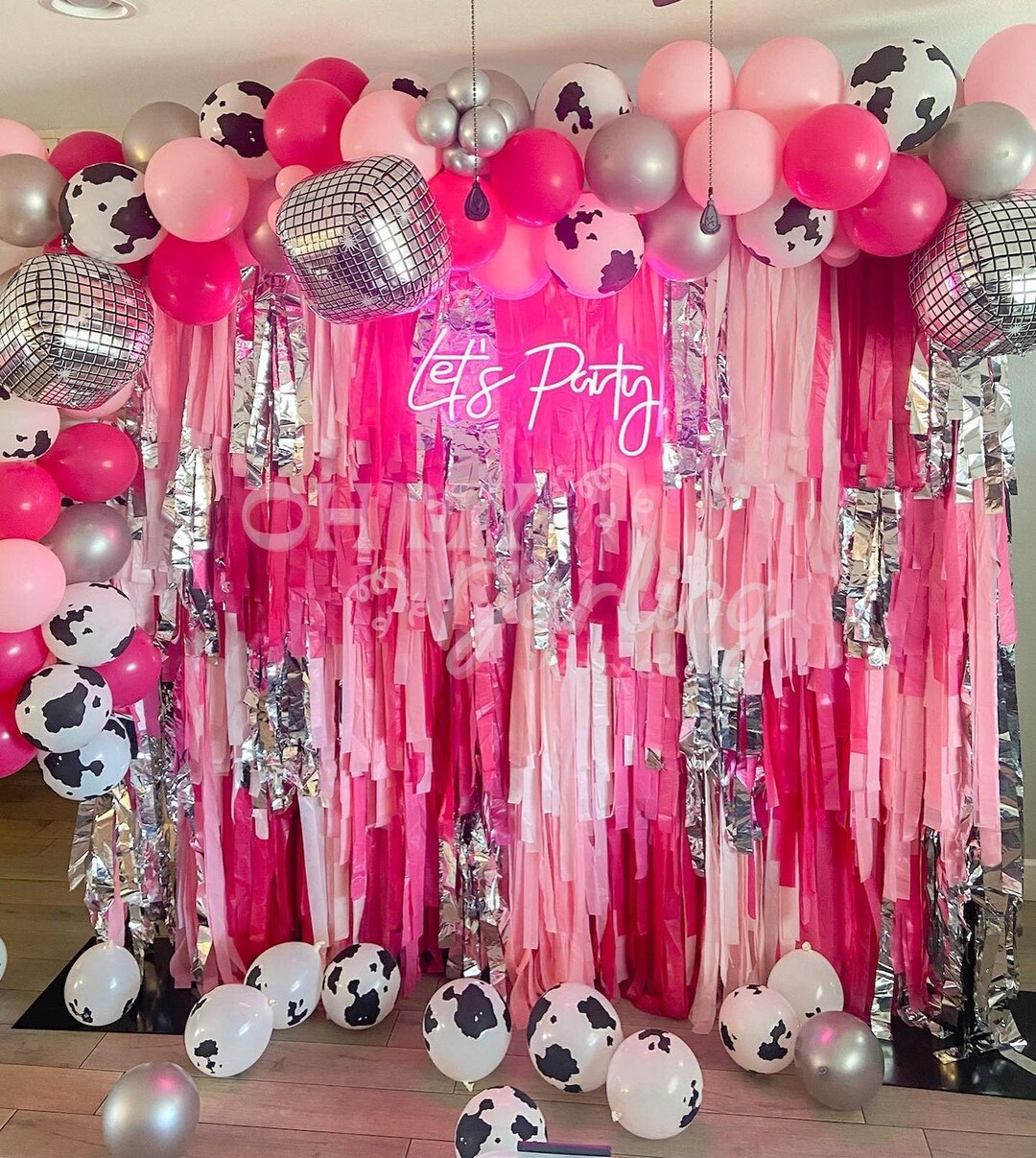 Barbie Fringe Backdrop 2 Fringe Backdrops Balloon Garlands Party Decor ...