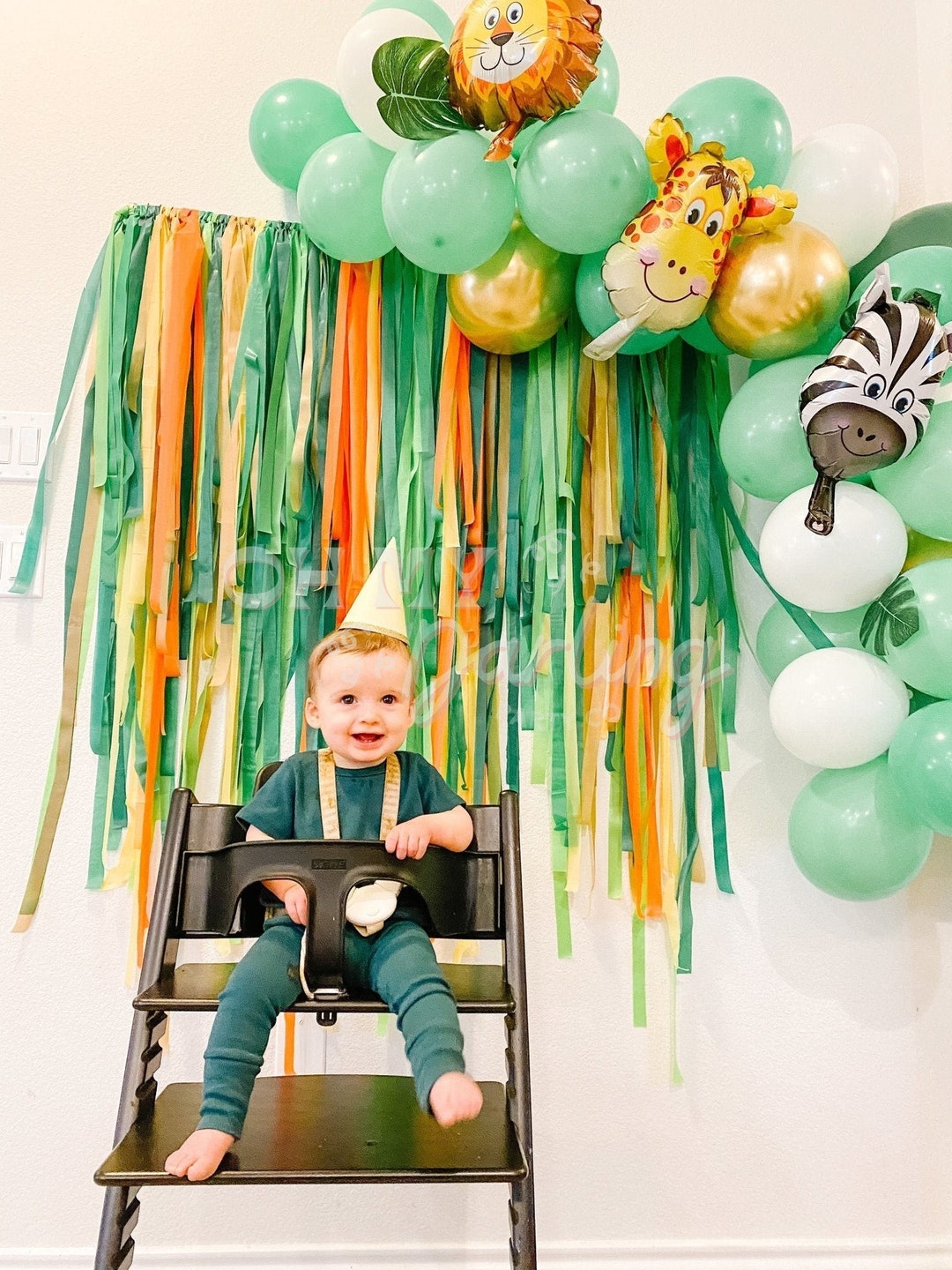 Jungle Birthday Party Fringe Backdrops Balloon Garlands Party Decor ...