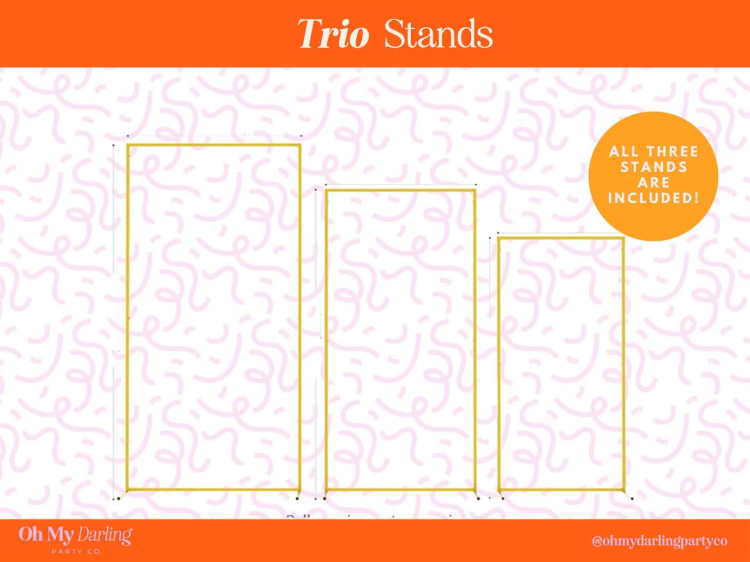 Trio Stand for Custom Event Backdrops, Party Decor & Themed Event ...