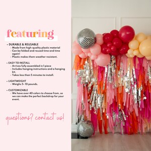 Veuve Before Vows Fringe Backdrop Bachelorette Party Decor Fringe Wall ...