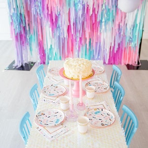Spa Party Fringe Backdrop, Slumber Party Backdrop and Balloons, Pajama ...