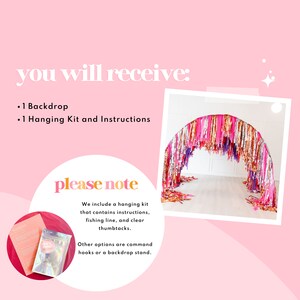 Tunnel Fringe Installation Overhead Swag Fringe Backdrop Streamer Wall ...