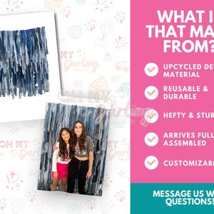 Denim Backdrop, Denim Party Backdrop, Denim Strips Backdrop, Blue Jean ...