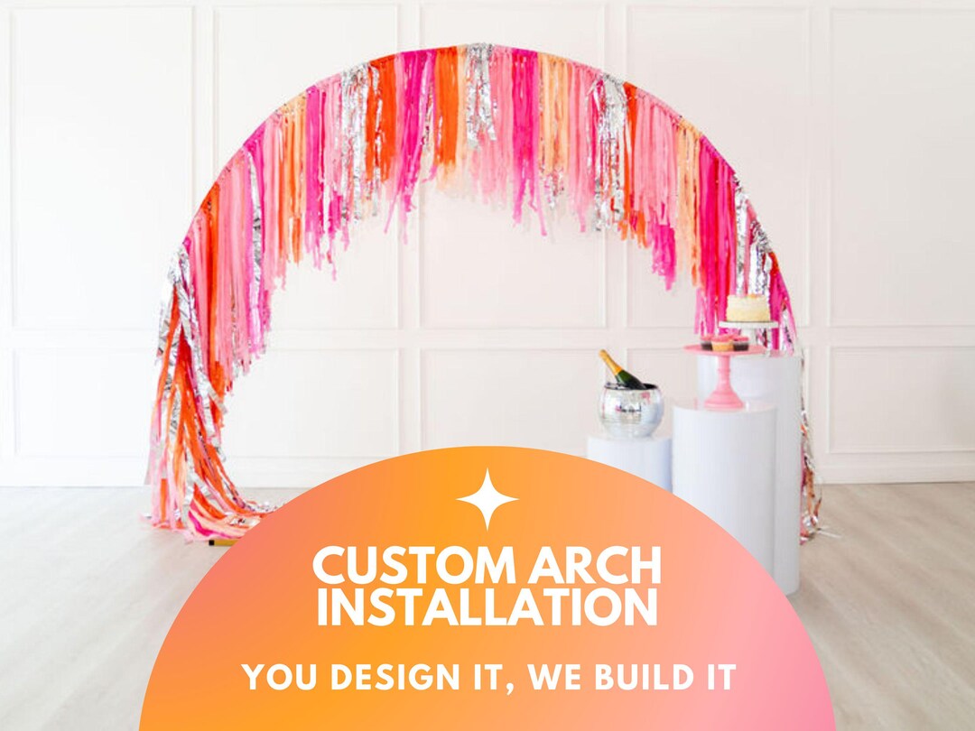 Custom Tunnel Installation, Fringe Backdrops, Balloon Garlands, Party ...