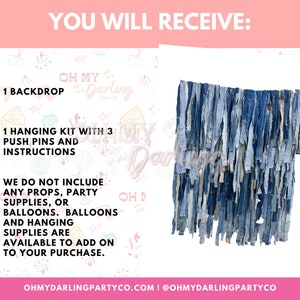 Denim Backdrop, Denim Party Backdrop, Denim Strips Backdrop, Blue Jean ...