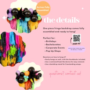 Neon Night Backdrop Gender Neutral Birthday Party Neon Prom Backdrop ...