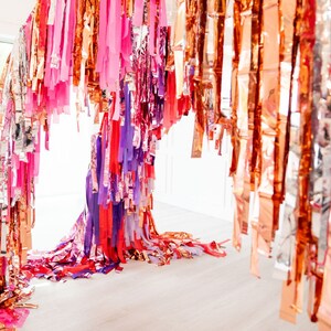 Tunnel Fringe Installation Overhead Swag Fringe Backdrop Streamer Wall ...