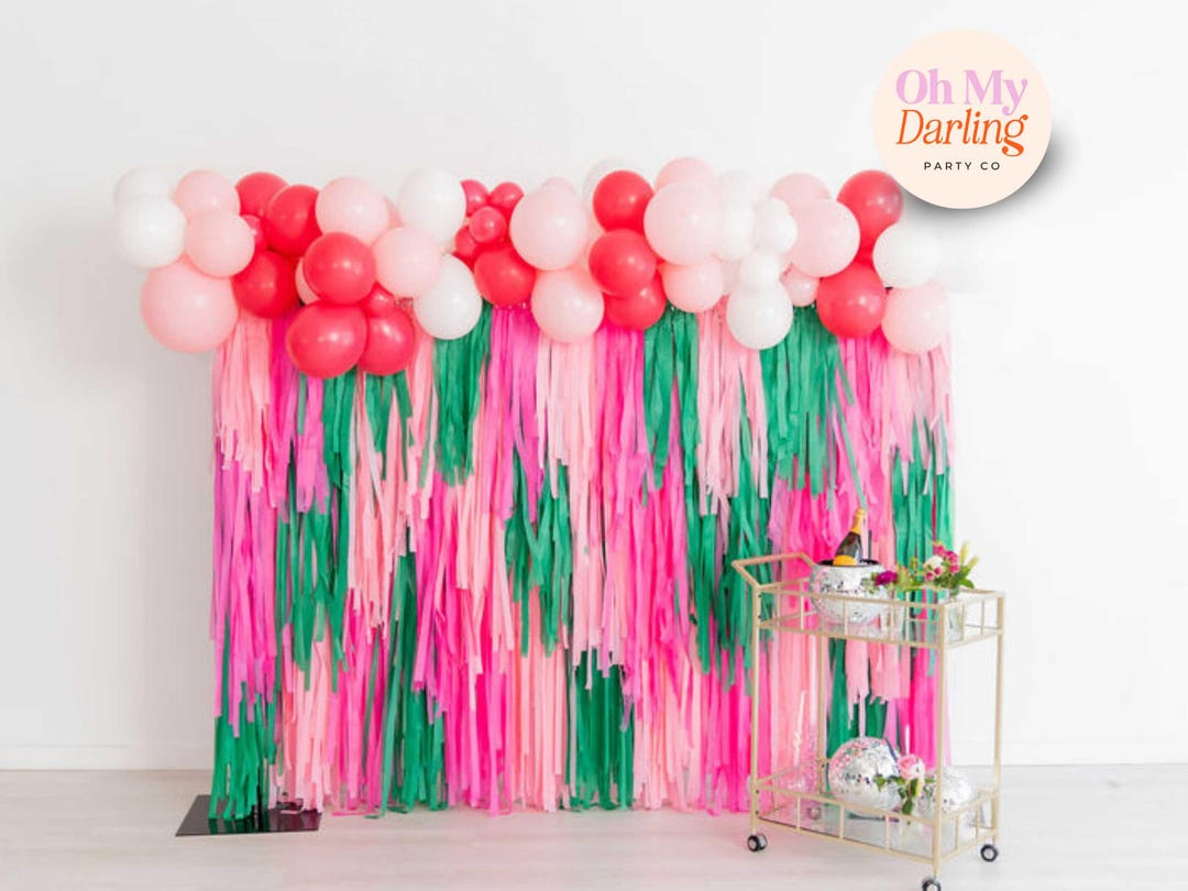 Courtside Cocktails Theme With Pink and Green Decor for Pickleball ...