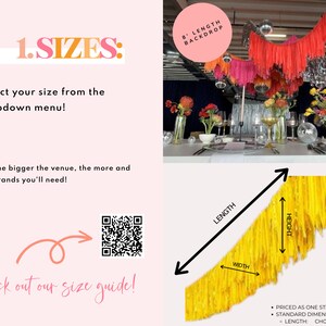 Aerial/ Ceiling Fringe Strands Aerial Birthday Decor for Celebrations ...