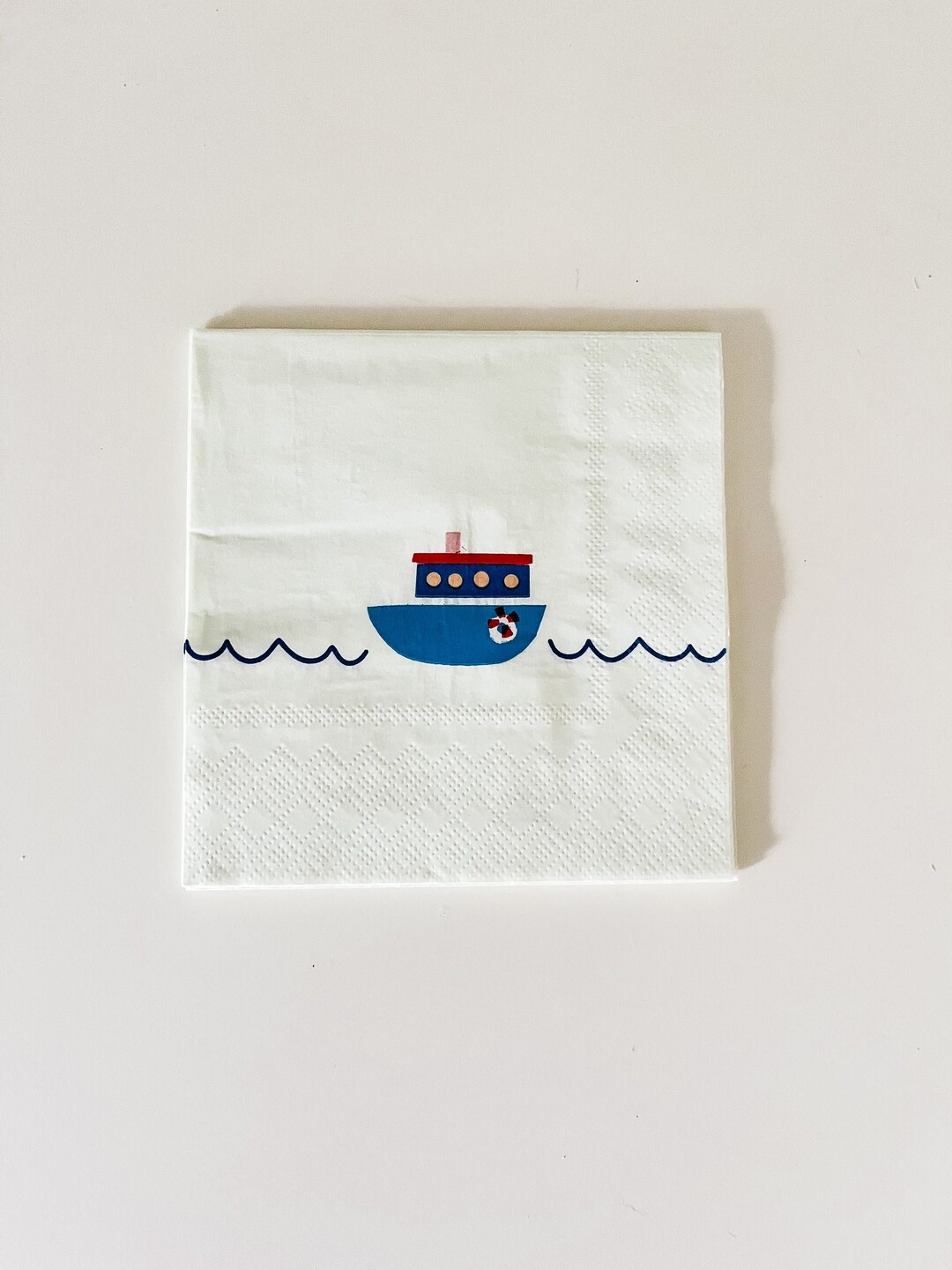 Boat Napkins Small Tug Boat Party Decor Nautical Kids Birthday Party ...