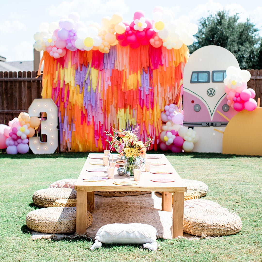 Coachella Festival Style Party Backdrop, Boho Chic Party Decorations ...