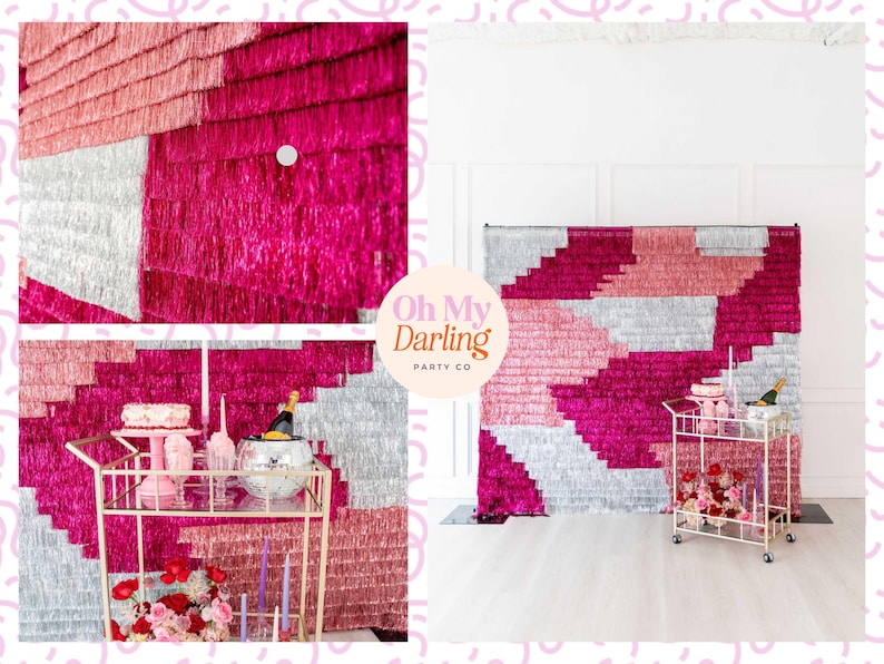 Metallic Fringe Fabric Backdrop: Elegant Party & Wedding Decor ...