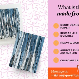 Denim and Diamonds Party Backdrop: Handmade Fringe Wall Decor, Fringe ...
