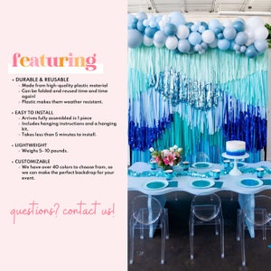 Under the Sea Backdrop, Balloon Garland, Ocean Party Decorations, Whale ...