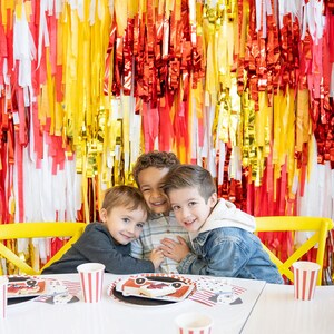 Fire up the Fun Backdrop Fire Truck Party Decor, Fireman Birthday Party ...