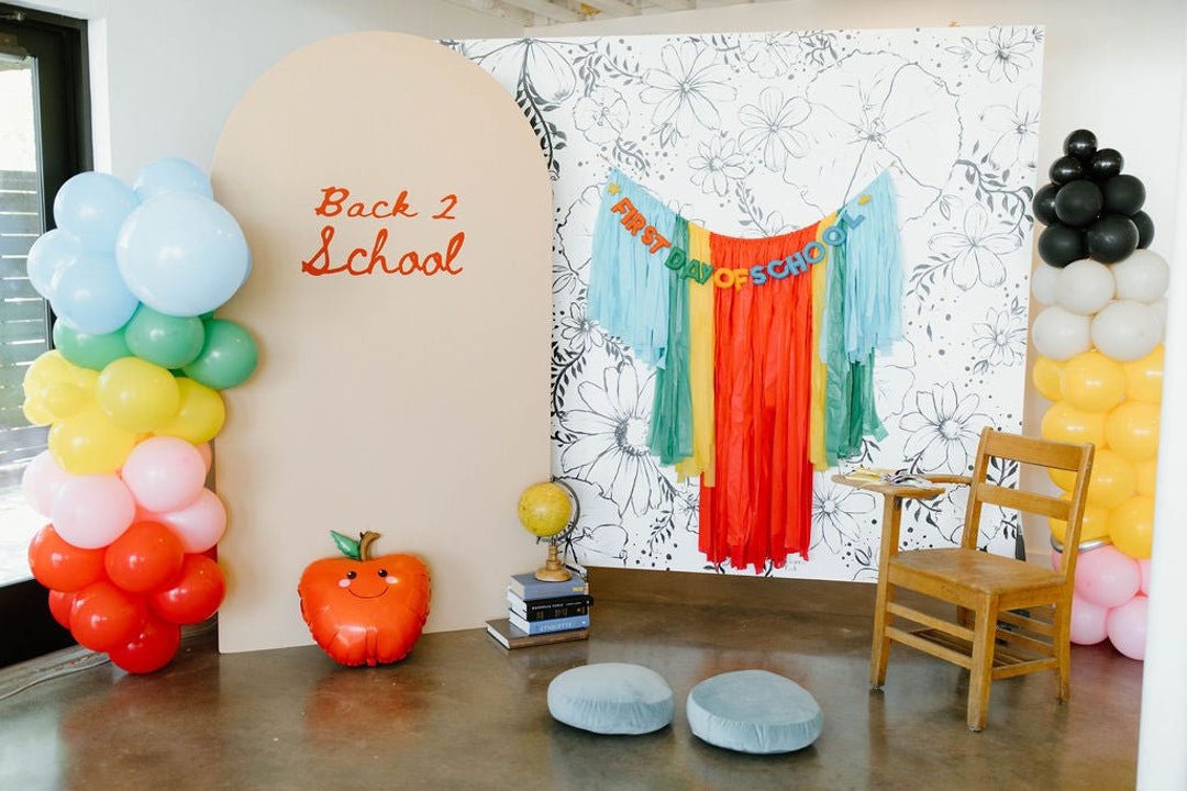 Back to School Fringe Backdrop for School Party Personalized - Etsy
