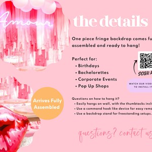 Mean Girls Bachelorette Fringe Backdrop Pink Party Decor - Etsy