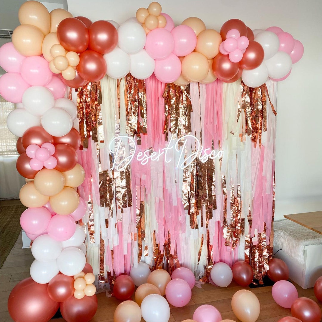 Rose All Day Fringe Backdrop Bridal Shower Decorations Bride to Be ...