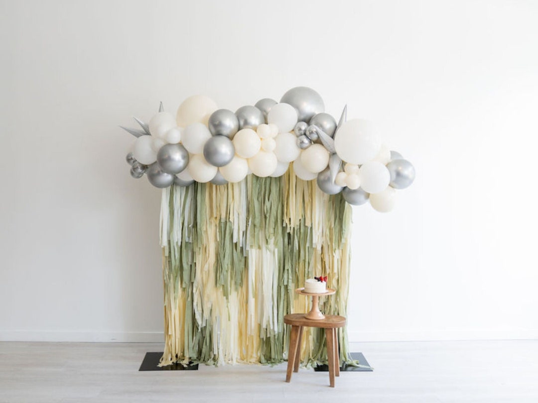 Heavenly Hues Backdrop Streamer Backdrop Balloon Garlands Fringe ...