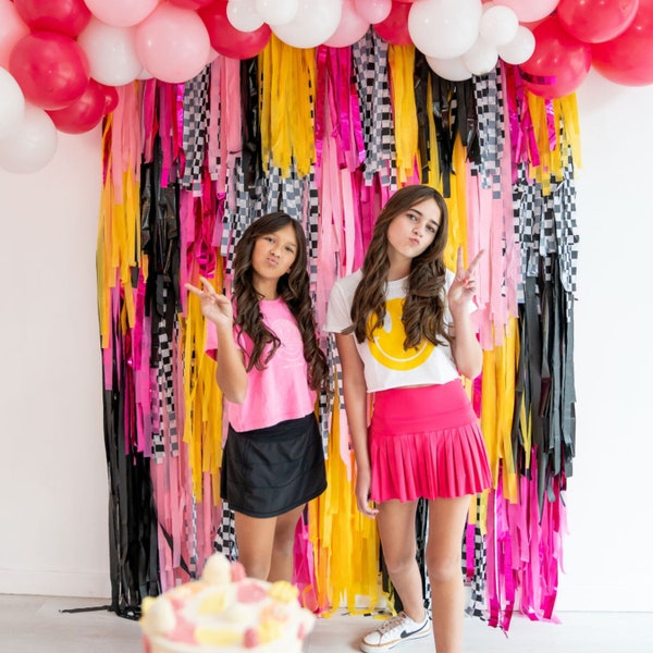 Preppy Pink Birthday Banner - Etsy