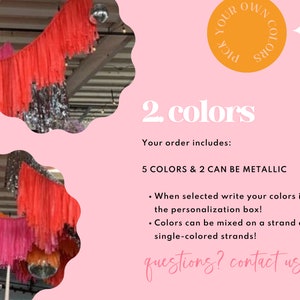 Aerial/ Ceiling Fringe Strands Aerial Birthday Decor for Celebrations ...