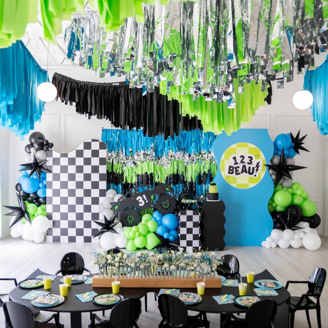 Crash Smash Monster Truck Birthday Garland Demolition Derby Birthday ...