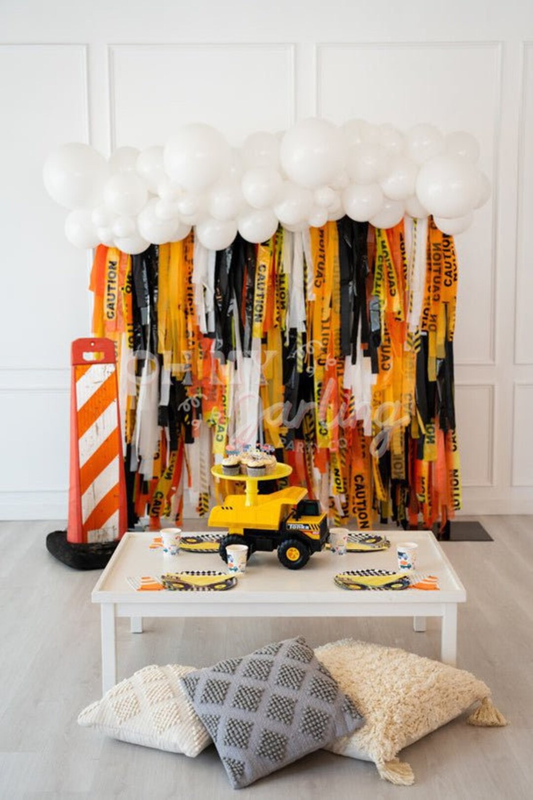 Construction-caution Backdrop - Etsy