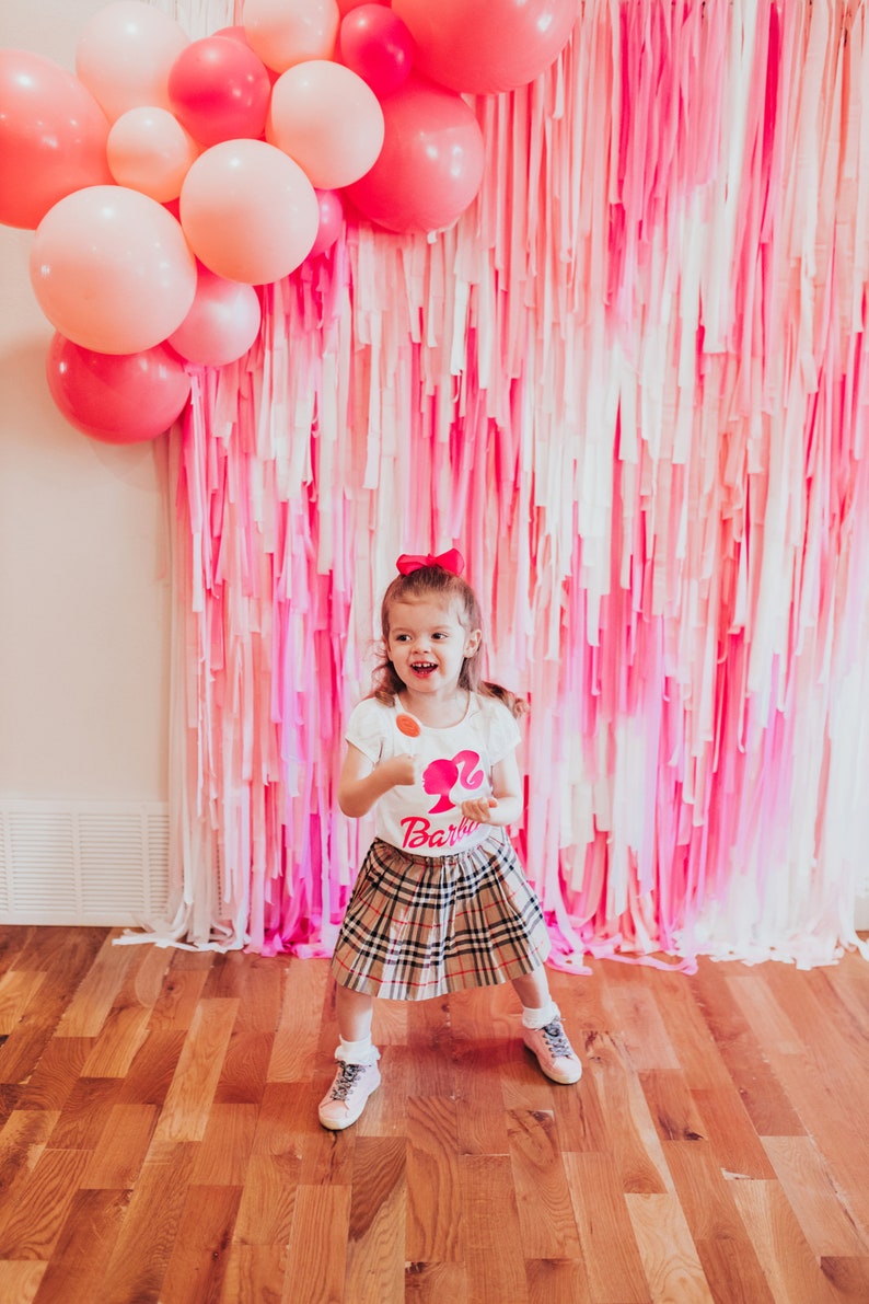 Pretty in Pink Party Fringe Backdrop Pink Photo Backdrop - Etsy