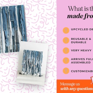 Handmade Denim & Diamonds Party Backdrop: Fringe Wall Decor, Streamer ...