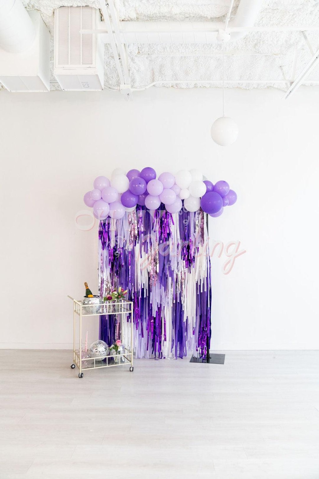 Lavender and Purple Party Backdrop for Birthday, Graduation, Wedding or ...