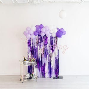 Lavender and Purple Party Backdrop for Birthday, Graduation, Wedding or ...
