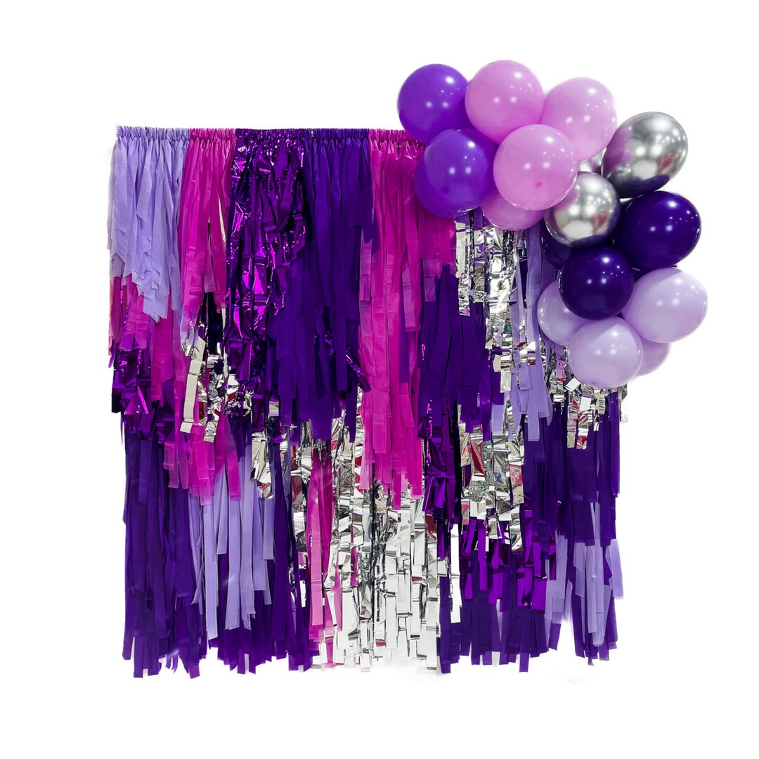 Purple Reign Fringe Backdrop Bachelorette Party Supplies Party ...
