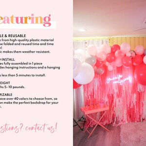 Mean Girls Bachelorette Fringe Backdrop Pink Party Decor - Etsy