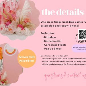 The Got Your Bash Fringe Backdrop 2fringe Backdrop Streamer Wall Bachelorette Decorfringe ...