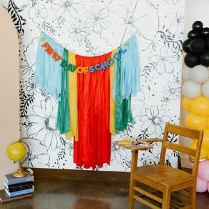 Back to School Fringe Backdrop for School Party Personalized - Etsy