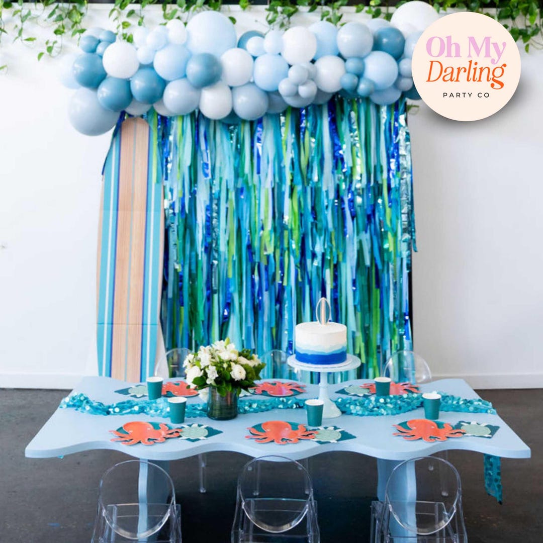 Ocean Adventures Backdrop – Deep Blue Sea Theme, Ocean Blue for Kids ...