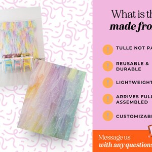 Colorful Tulle Chiffon Backdrops for Bridal Shower Photography Wedding ...