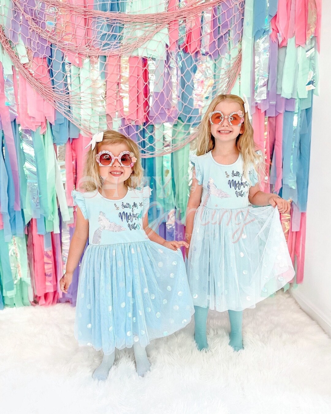 Scalloped Mermaid Backdrop, Fringe Backdrop, Under the Sea, Photobooth ...