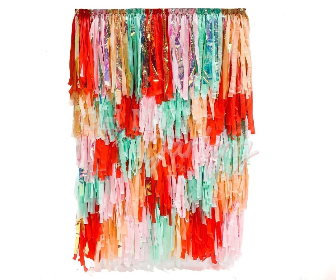 Coral Reef Backdrop 2 Streamer Backdrop Balloon Garlands Fringe ...