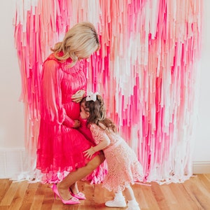 Pretty in Pink Party Fringe Backdrop Pink Photo Backdrop - Etsy