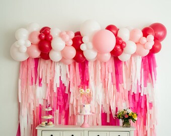 Pink and White Party Backdrop/bridal Shower Party - Etsy