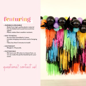 Neon Night Backdrop Glow Neon Party Decorations Birthday Decor Glow in ...