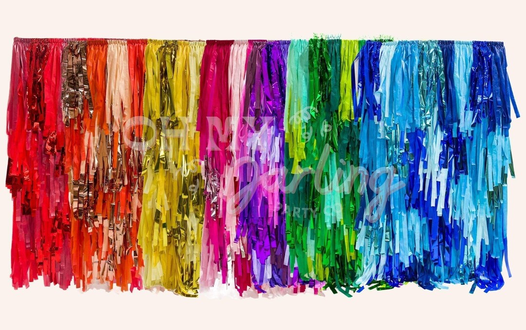Streamer Backdrop, Fringe Backdrop, Rainbow Party Decor, Pastel Rainbow ...