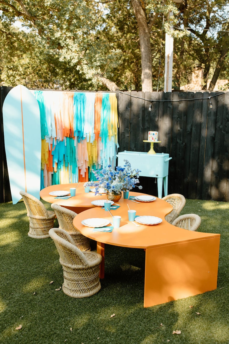 Surfs up Fringe Backdrop Mermaid Party Under the Sea - Etsy