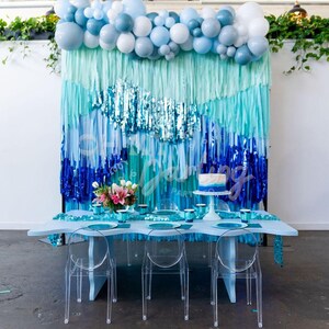 Under the Sea Backdrop, Balloon Garland, Ocean Party Decorations, Whale ...