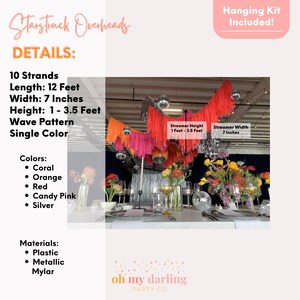 Aerial/ Ceiling Fringe Strands Aerial Birthday Decor for - Etsy