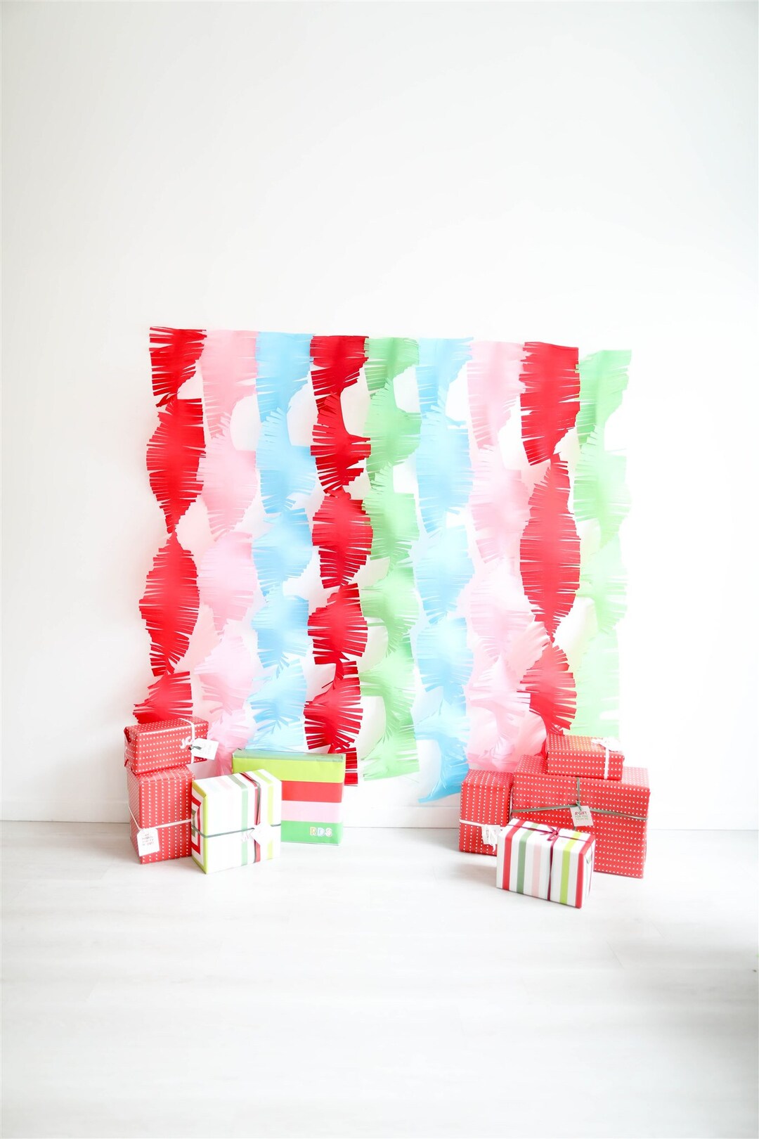 Christmas Party Decor Crepe Paper Fringe Streamers Fringe - Etsy