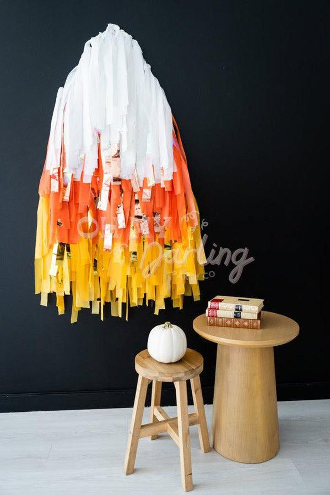 Candy Corn Shape Backdrop, Fringe Backdrops, Balloon Garlands, Party ...