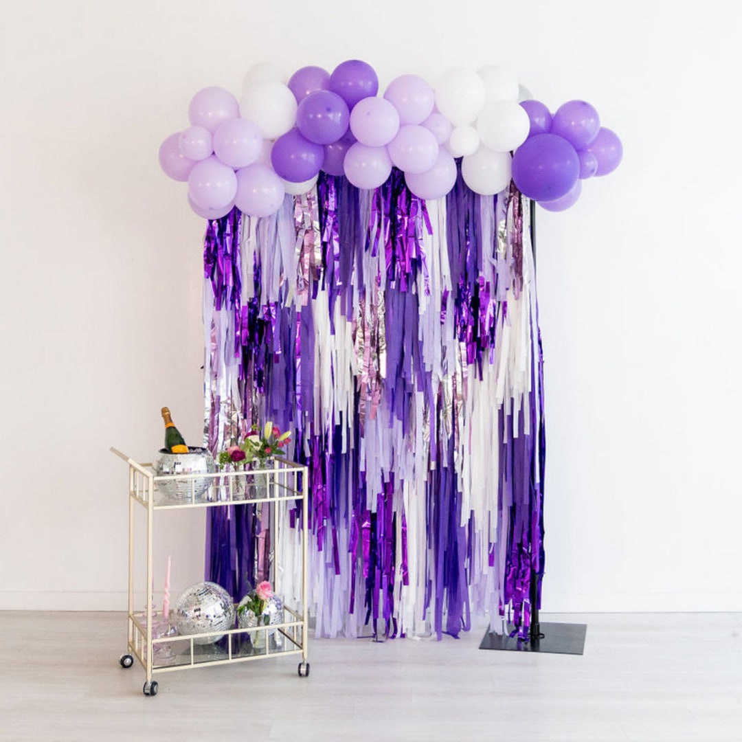 Lavender and Purple Party Backdrop for Birthday, Graduation, Wedding ...